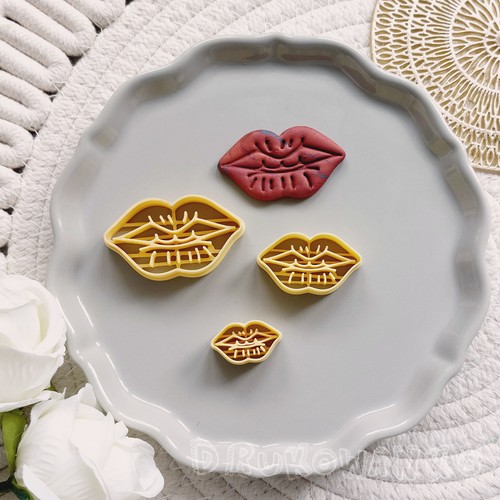Open Mouth Lips Kiss Love Romantic Polymer Clay Cutter For Earring ...