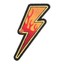 Flaming Lightning Bolt Right Patch, Lightning Patches | eBay