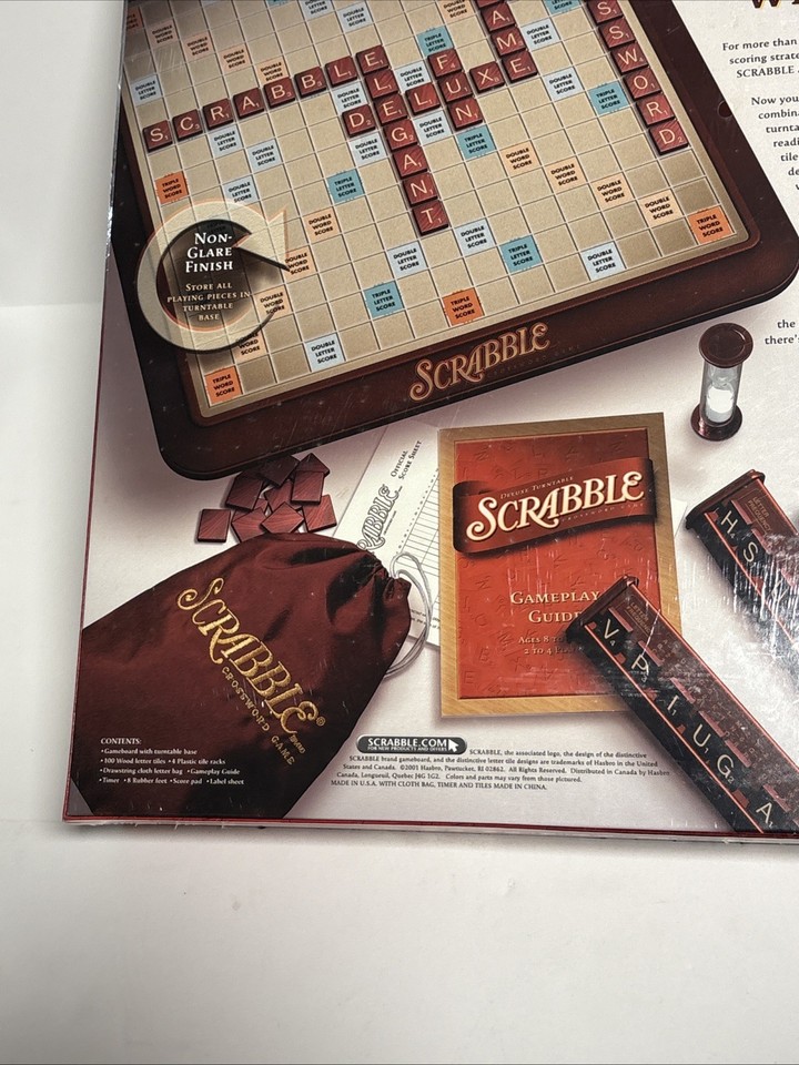 Scrabble Deluxe Turntable Edition NEW Condition Sealed with Shrink Wrap ...
