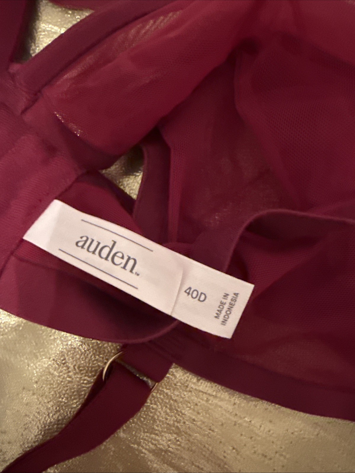 NWT Auden Sheer Unlined Demi Coverage Under-Wire Bra Color Shown Size ...