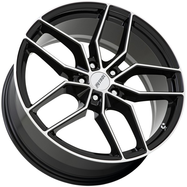 (Set of 4) Petrol P5C 18x8 5x105 +40mm Black/Machined Wheels Rims 18 ...