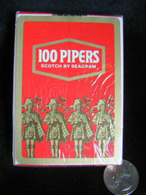 vintage bagpiper playing card "sealed in box"100 pipers | eBay