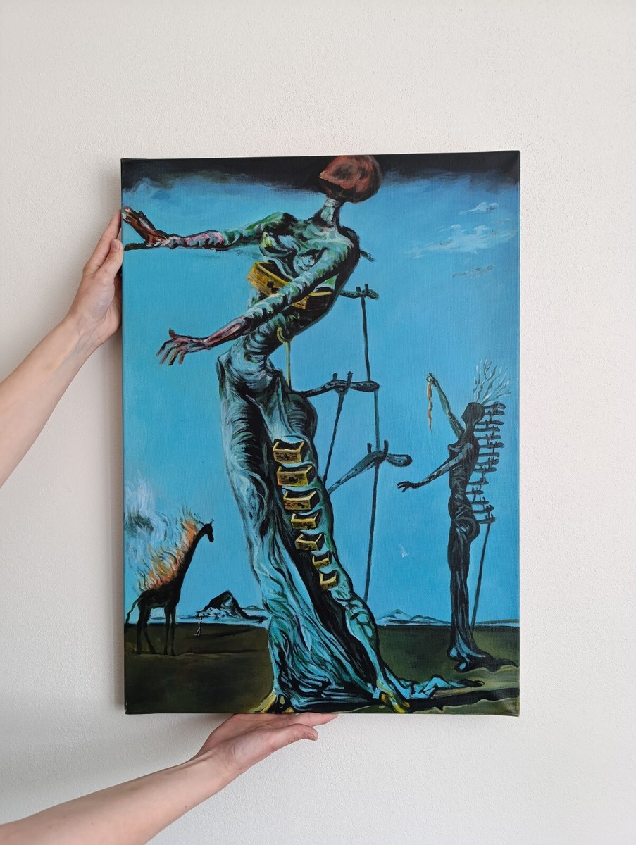 Salvador Dali Burning Giraffe
