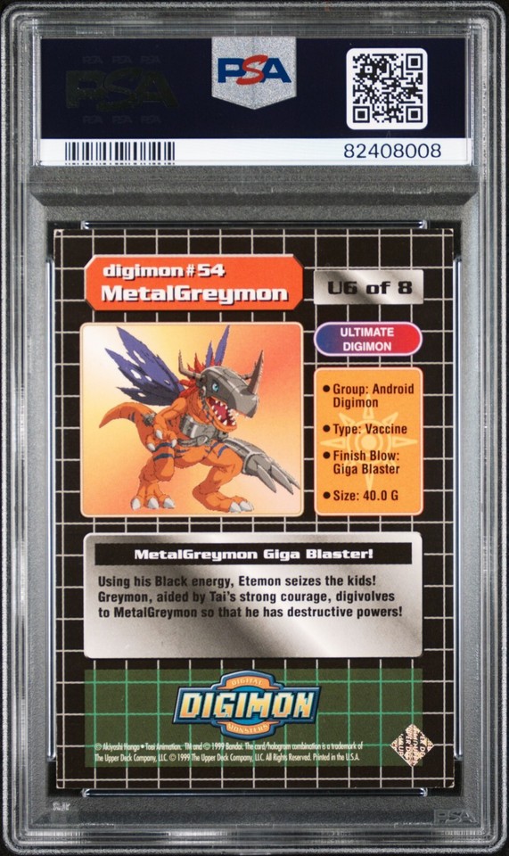 1999 Digimon MetalGreymon Exclusive Preview Holo/Stamp U6 - PSA 6 | eBay