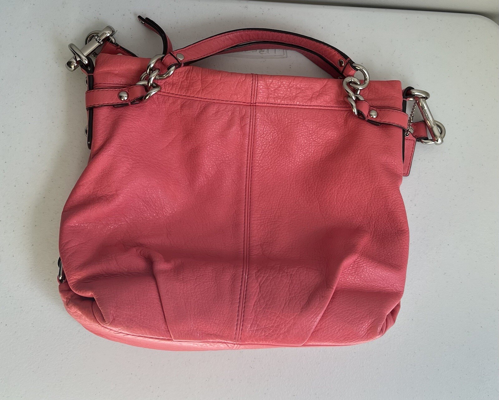 Coach Brooke Soft Pebbled Barbie Pink Leather Hobo Ba… - Gem