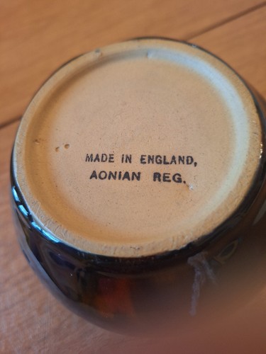 Vtg. Tobacco Jar Humidor Storage Made In England Aonian Pottery | eBay