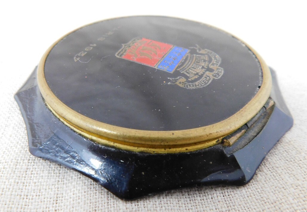 Coty Bakelite Powder Mirrored Compact Paris 1937 Exposition Rare + Puff ...