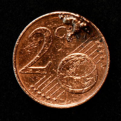 2 Euro Cent 2002 Austria - Extremely rare error minting coin ...