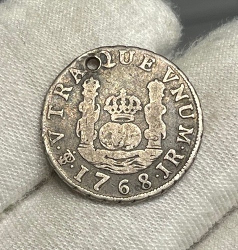 1768 Mexico One Real Silver Coin Holed High Value | eBay