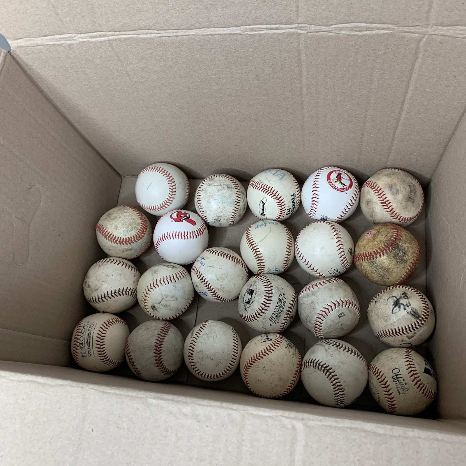 Used Huge Lot Of 75 Baseballs Mixed Various Brands Rawlings Bundle ...