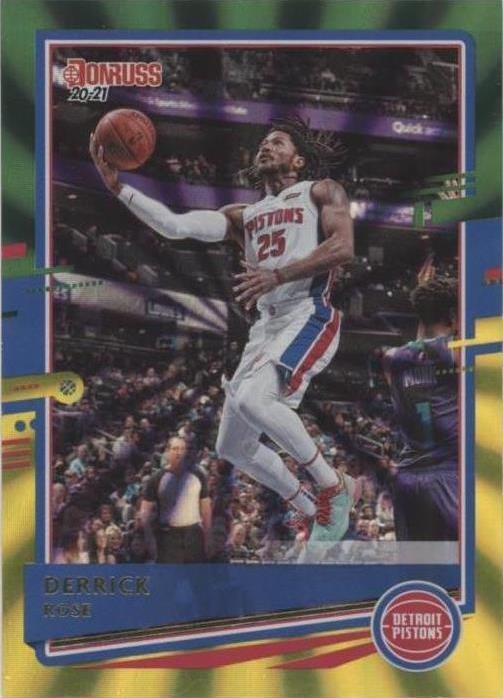 2020-21 Panini Donruss - Derrick Rose #60 Green & Yellow Laser for sale ...