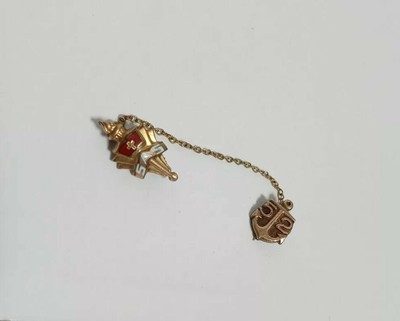 Vintage SAS 1952 10KT Gold Filled Lapel Tie Tack Pin Cross Anchor ...
