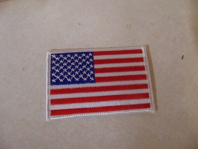 AMERICAN MILITARY PATCH SHOULDER FLAG STYLE SEW ON 3 1/2 X 2 1/4 INCH ...