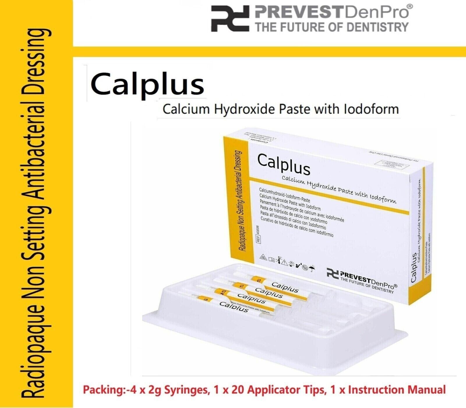Denpro Calplus Kit Calcium Hydroxide Paste With indoform (4X2G) For ...