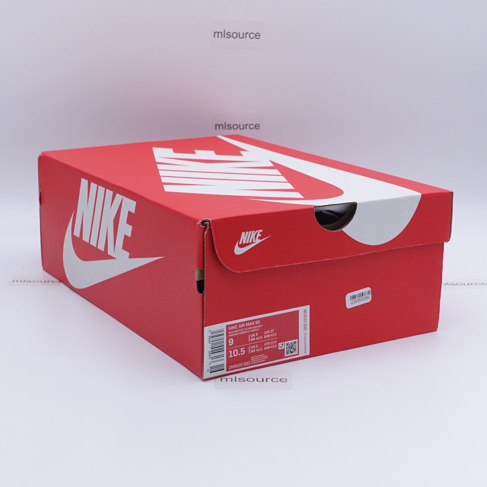 Size 9 Men's Nike Air Max 90 Sneakers DM9102-002 Black/Reflect Silver ...