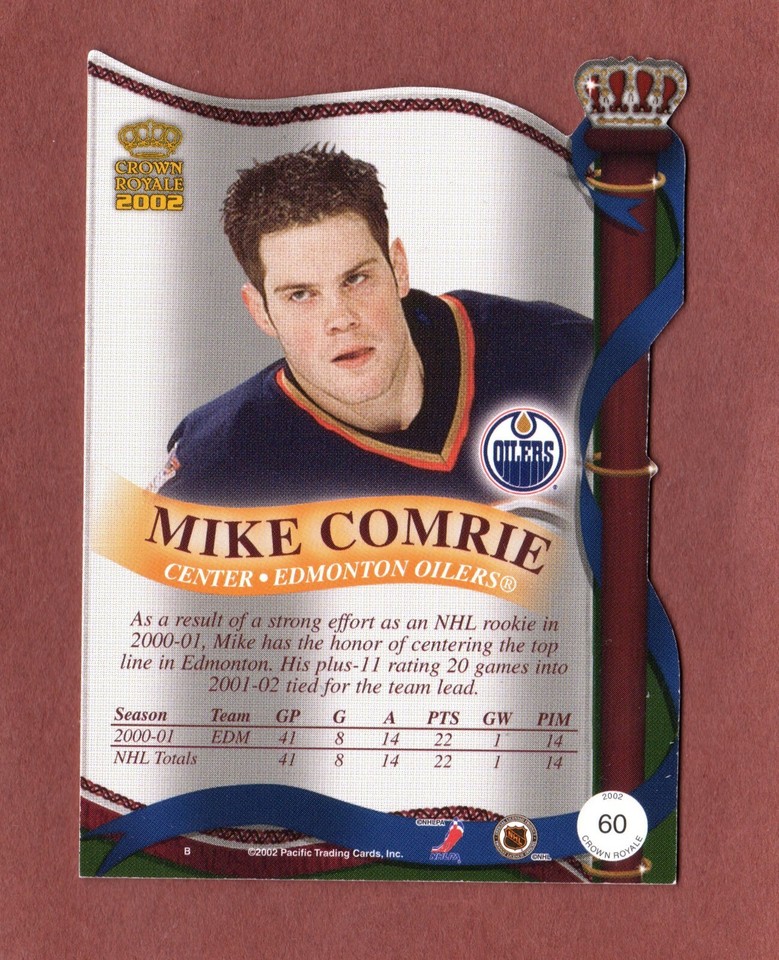 2001-02 Pacific Crown Royale #60 Mike Comrie Edmonton Oilers Hockey ...