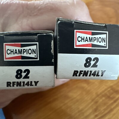 2 NOS Champion RFN14LY Spark Plugs Stock Number 82 Copper Plus | eBay