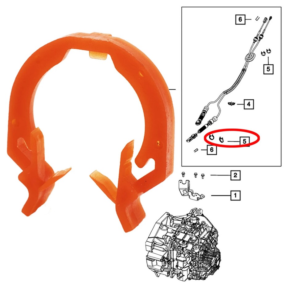 4X Shift Selector Cable Bushing For Chevrolet Spark Transfer Case ...