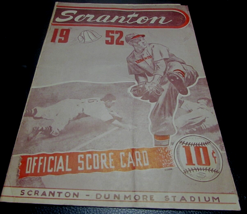 ORIGINAL 1952 SCRANTON RED SOX VS ALBANY - SCORE CARD - VERY GOOD | eBay