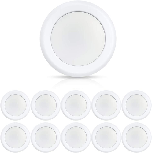 10 Pack 6 Inch Dimmable LED Disk Lights 16.5W Flush Mount Ceiling ...