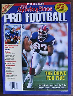 Football Magazine: 1994 TSN Pro Football Yearbook Magazine | eBay