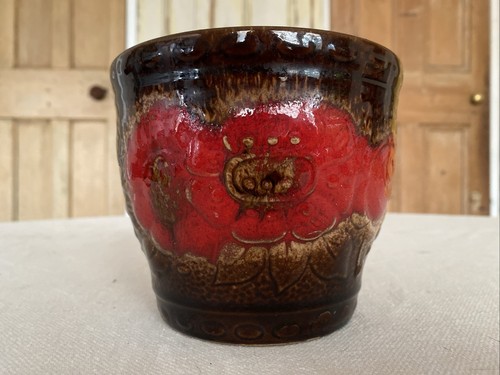 Vintage Scheurich West Germany Pottery Sunflower Planter Plant Pot 887 ...