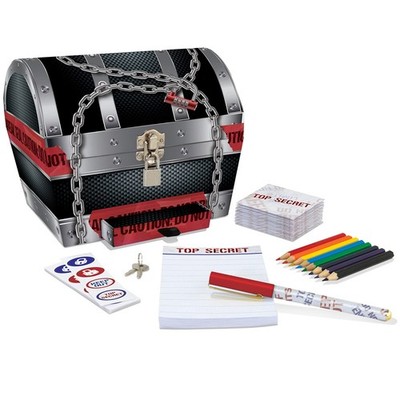 Kids Treasure Box Keep Out - Treasure Chest with Lock & Keys, Secret ...