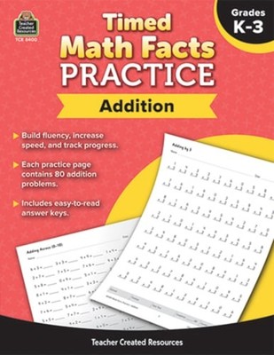 Timed Math Facts Practice: Addition by Teacher Created Resources: Used ...