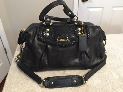 COACH Black Sachel Purse. No. J1273-F19247. Sz. 12”x8”x5”. Excellent ...