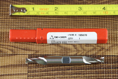 Tri-Chem Cutting Tools #195670 1/4'' 2 Flute HSS Double Square End Mill ...