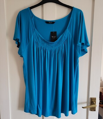 Lovely Blue Blouse Top. BHS. Size 22. Boho Hippy Holiday. BNWT | eBay UK