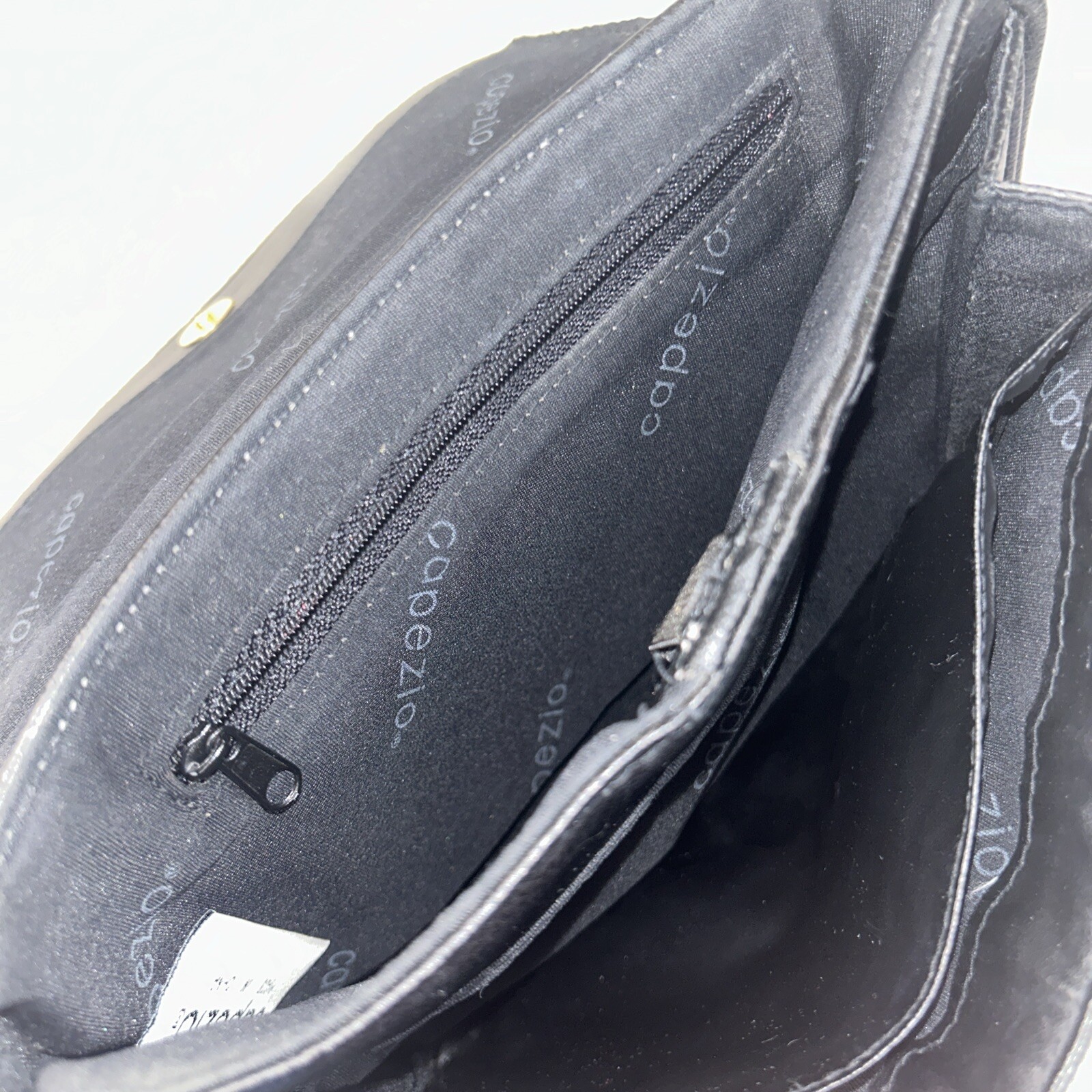 Capezio mini Briefcase Purse Satchel notepad case Black Brown Handle ...