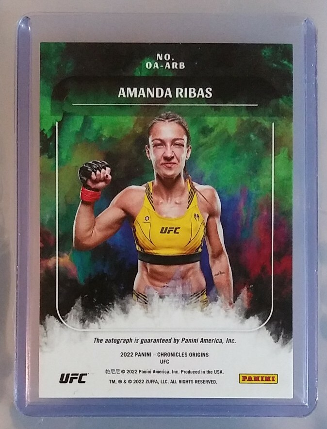 2022 Panini UFC Chronicles Origins Amanda Ribas Auto #OA-ARB Flyweight ...