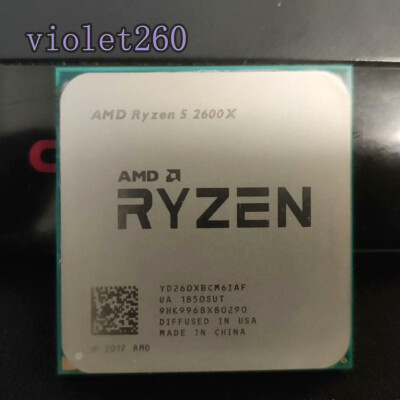 AMD Ryzen 5 2600X AM4 CPU Processor R5 2600X 3.6 GHz 6C 12-Thread 16M ...