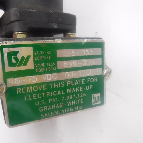 Wabtec Graham White Relay Control Valve 595-055 48-75VDC 100-175PSI | eBay