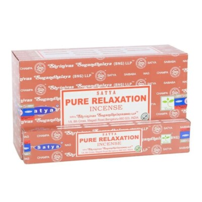 Satya Incense Satya Pure Relaxation Incense Sticks (Box - 12 x 15g ...