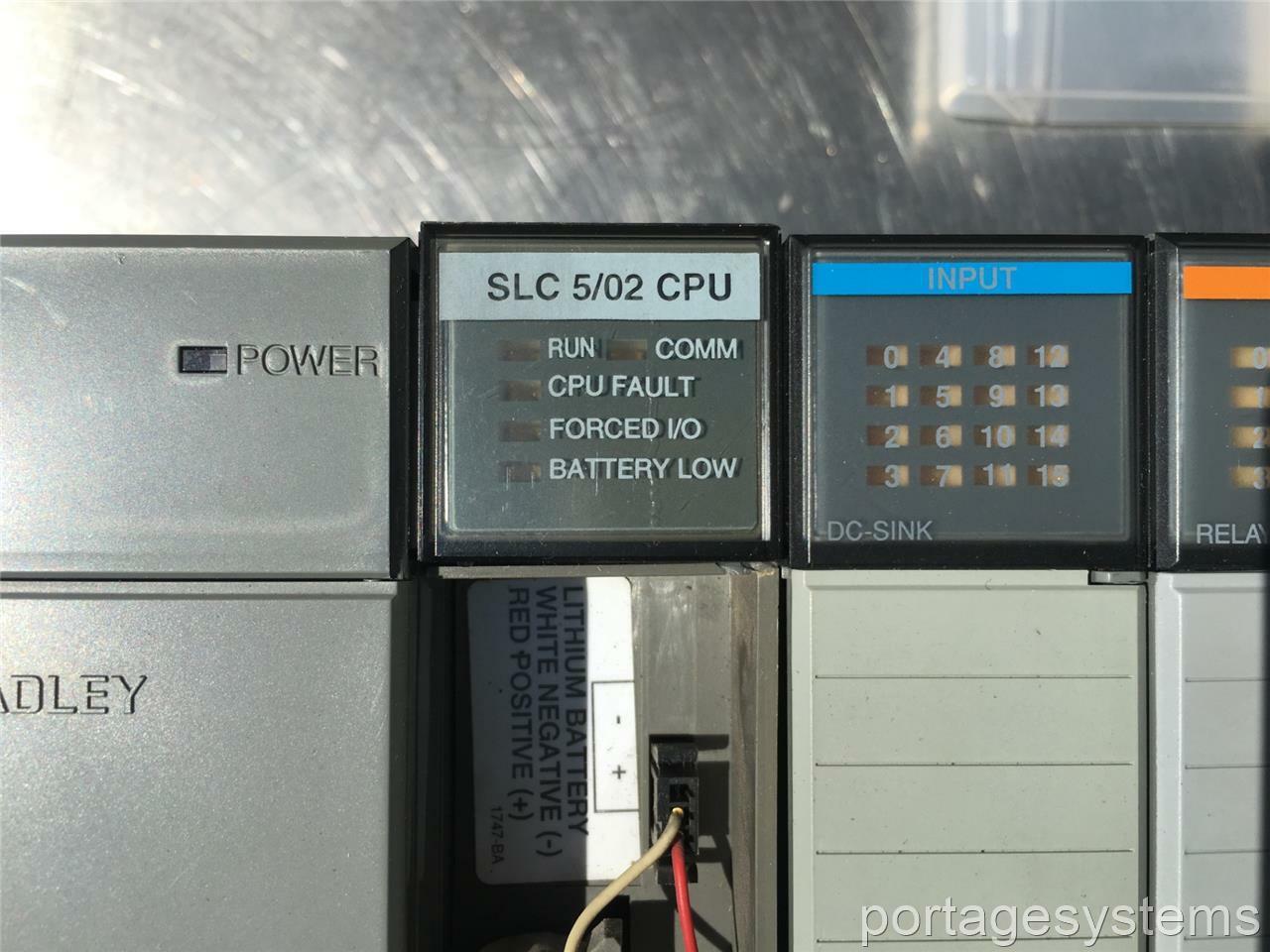 Allen Bradley SLC 5/02 PLC -10-Slot Rack w/Modules 1747-L524 Ser. C | eBay