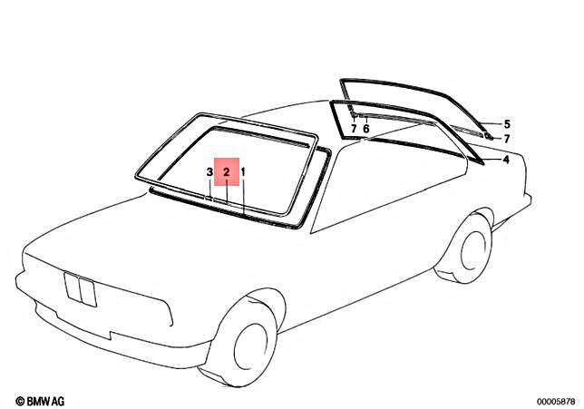 Genuine BMW E30 Cabrio Coupe Sedan Windshield Molding Seal OEM ...