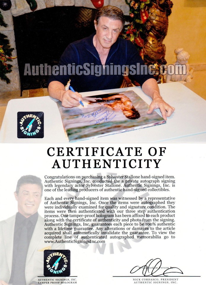 Sylvester Stallone John Rambo Autographed 16x20 RAMBO Shooting Photo ...