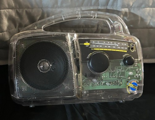 Vintage Freeplay Self Powered AM/FM Radio Solar Crank Clear See Through ...