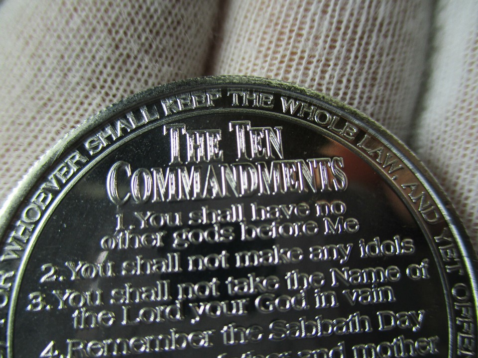 (10) Coins with The Ten Commandments on Them US Silver Dollar Size ...