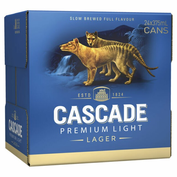Cascade Premium Light Lager Beer 375ml Can (Pack of 24) for sale online ...