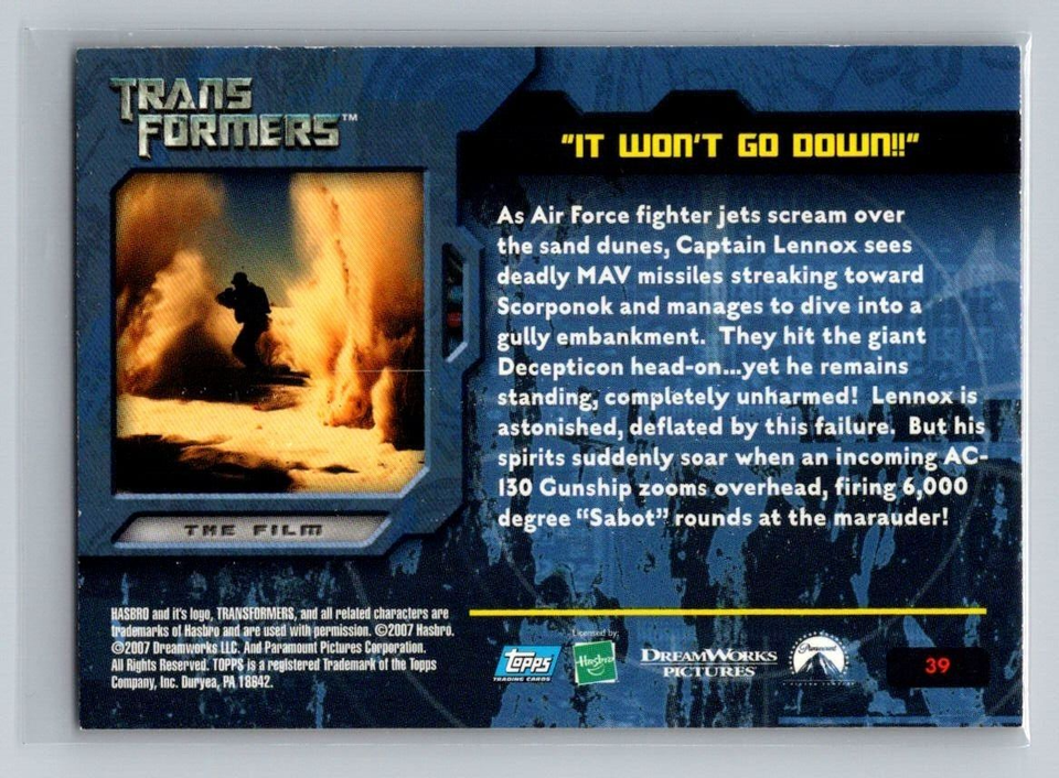 2007 Topps Transformers Movie Cards #39 | eBay