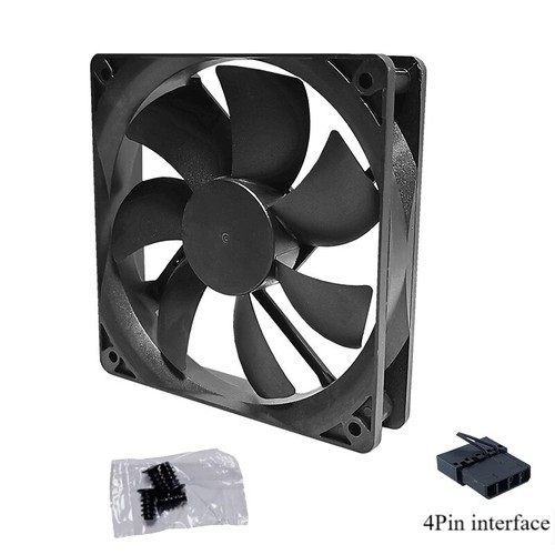 120mm×120mm×25mm Computer Case PC Cooling Fan Quiet PWM 4Pin 12V Slim ...