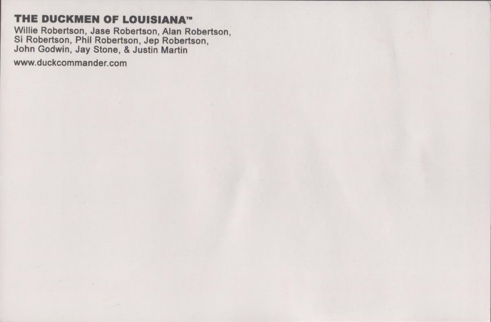 Vintage Postcard THE DUCKMEN OF LOUISIANA Names Duck Commander Flying ...