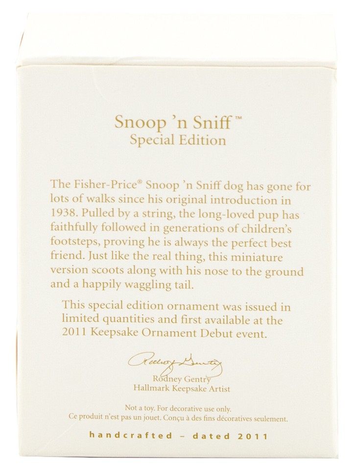 Snoop n Sniff SDMG Box NEW Hallmark Fisher Price Dog 2011 Ornament ...