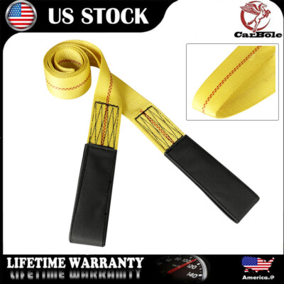 6FT 2" Lifting Sling Straps Heavy Duty Flat Loops 6600Lbs Nylon Tow ...