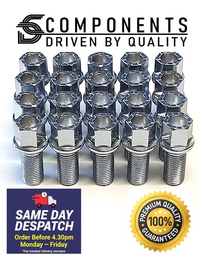20 Silver VW Wheel Bolts for Polo M14x1.5 Original style | eBay UK