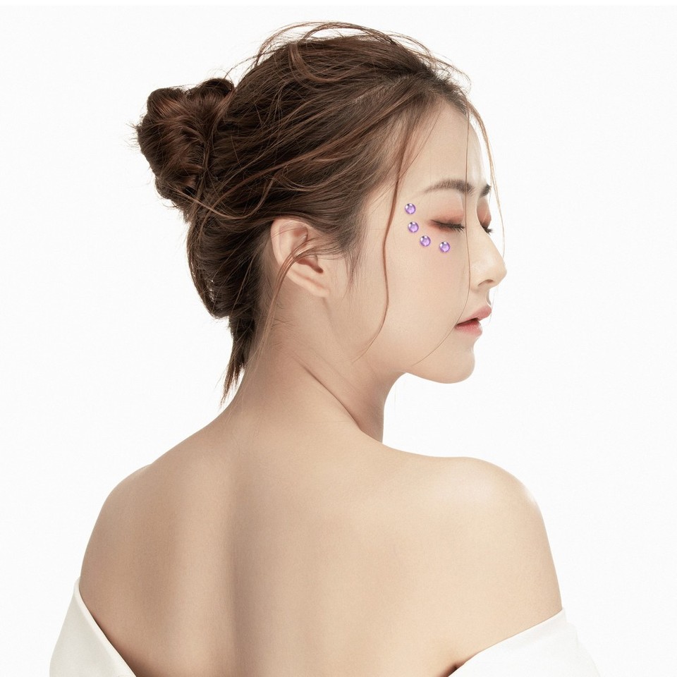 6 Sheets Acrylic Face Rhinestones Stickers Gems for Makeup Party ...