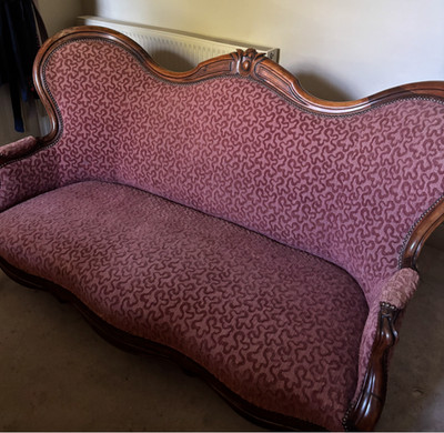 Victorian Mahogany Sofa – Rococo Revival c.1870 – Antique Carved Show ...